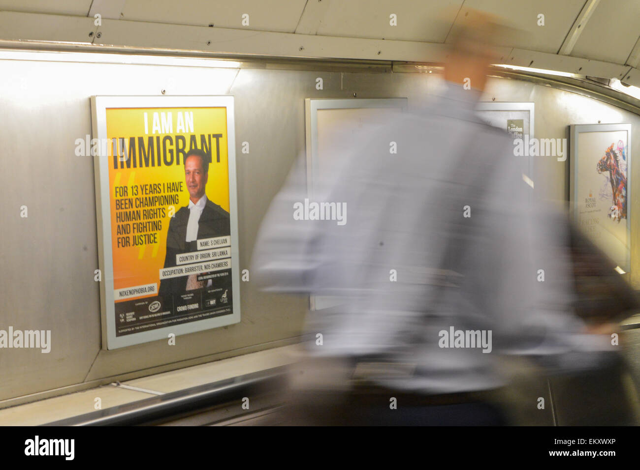 Euston Station, London, UK. 14th April 2015. A poster campaign to ...