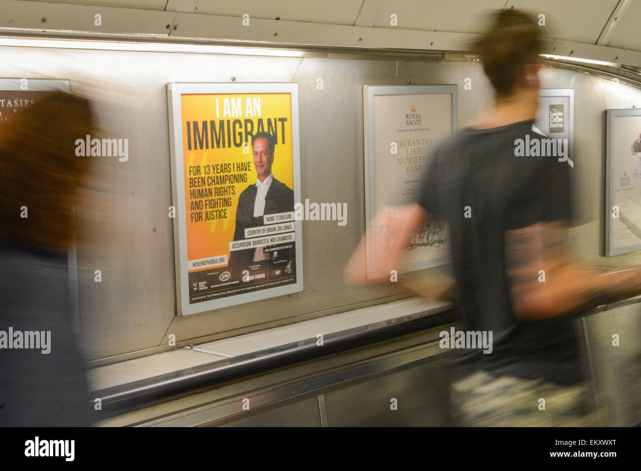 Euston Station, London, UK. 14th April 2015. A poster campaign to ...