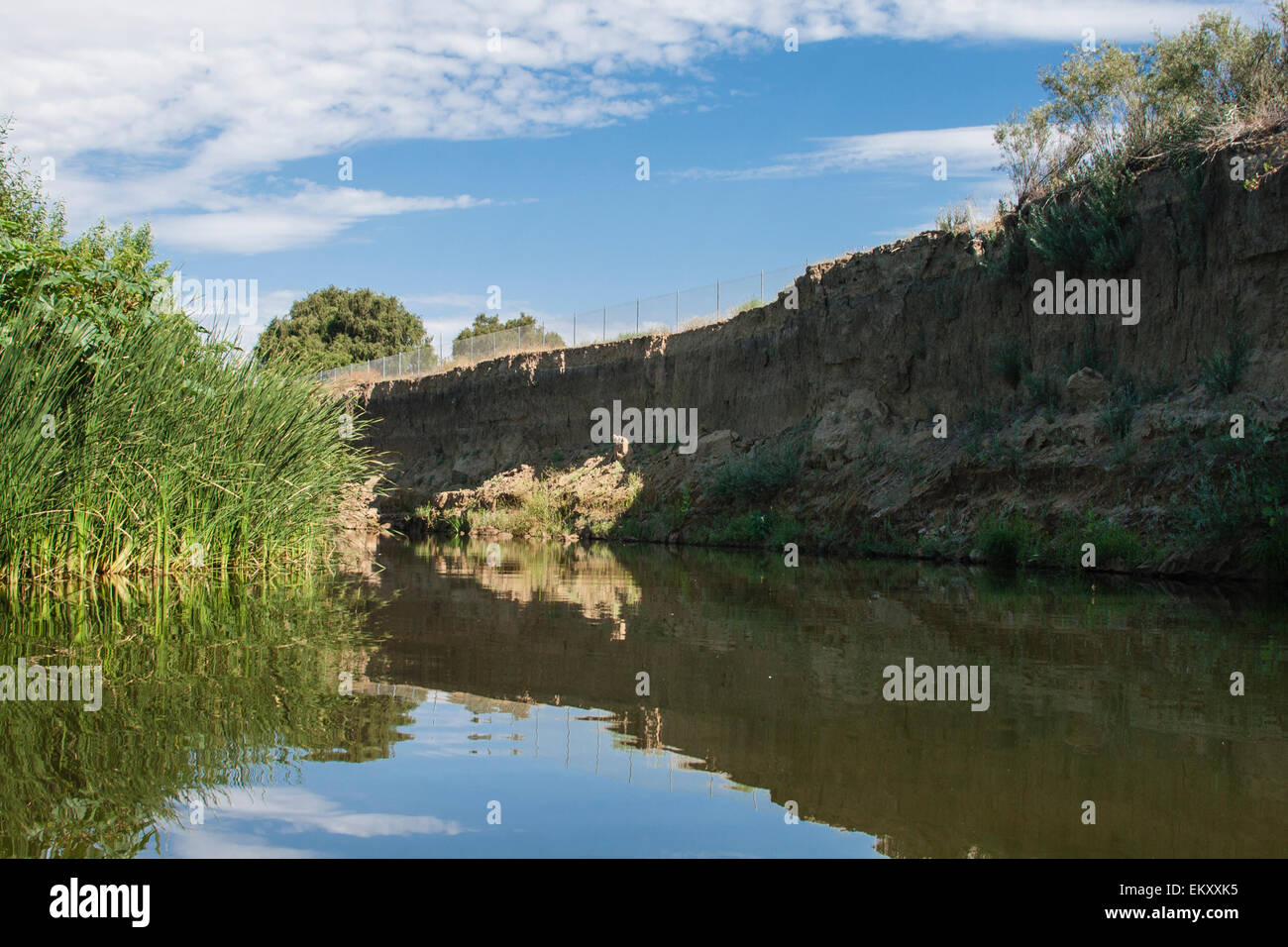 A section of the Los Angeles River nicknamed the Little Grand Canyon ...