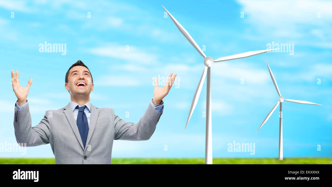 happy laughing businessman in suit Stock Photo - Alamy