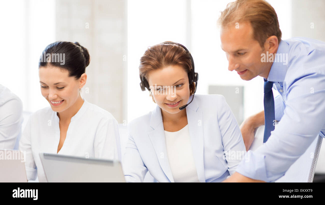 group of people working in call center Stock Photo - Alamy