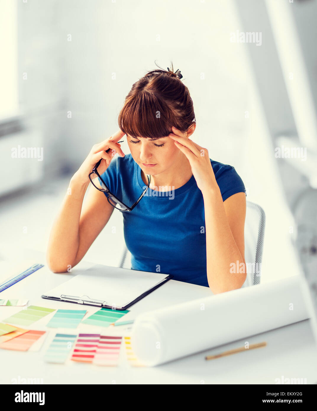 stressed interior designer Stock Photo - Alamy