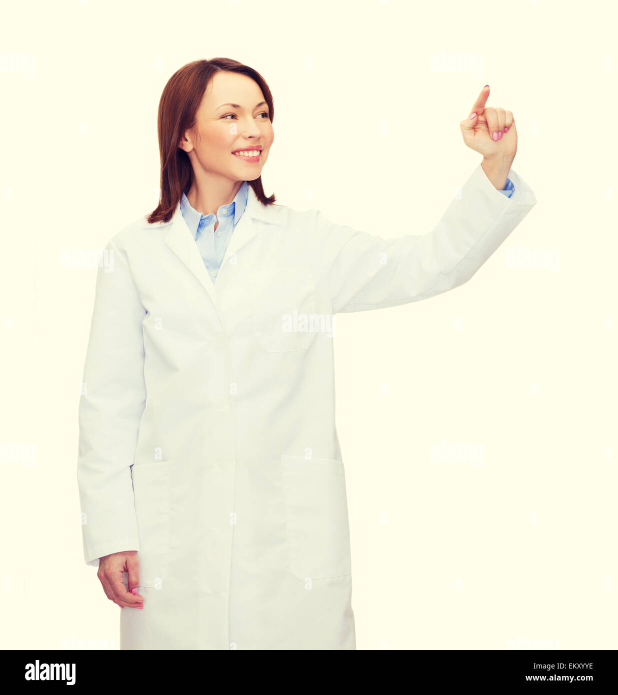 doctor pointing to something or pressing button Stock Photo - Alamy