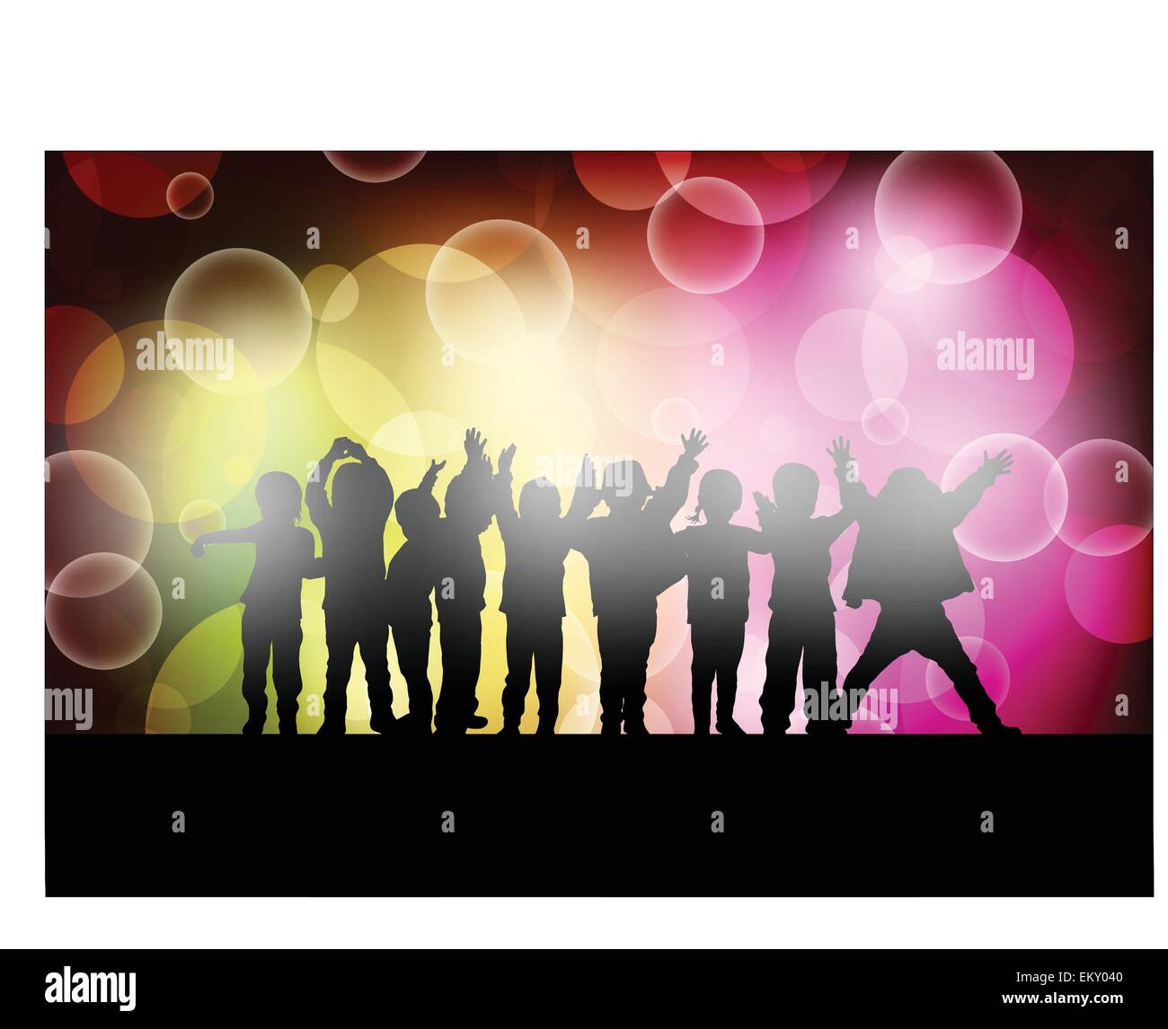 abstract background with children Stock Vector Image & Art - Alamy