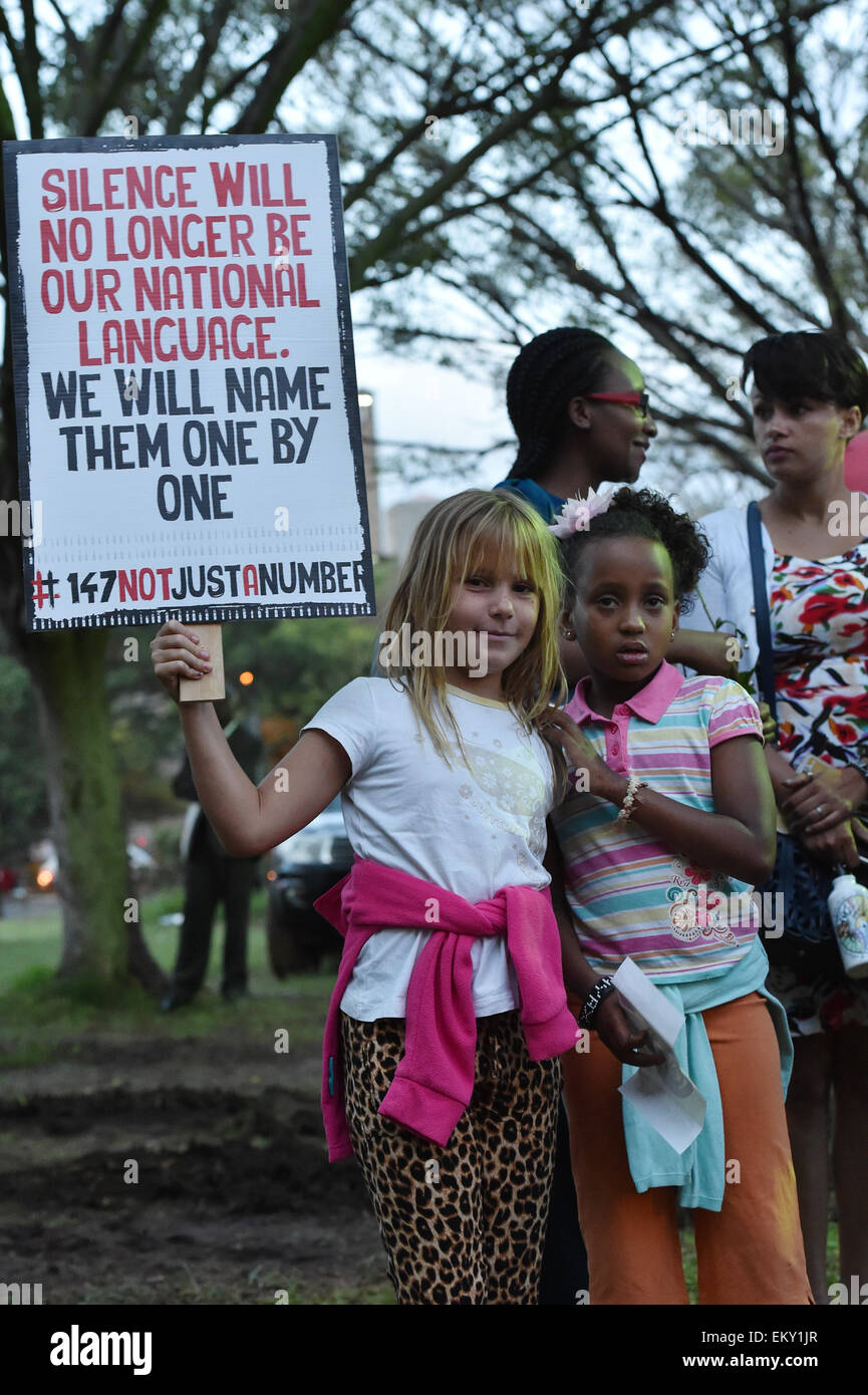 Nairobi, Kenya. 14th Apr, 2015. Local people attend a Garissa Memorial ...