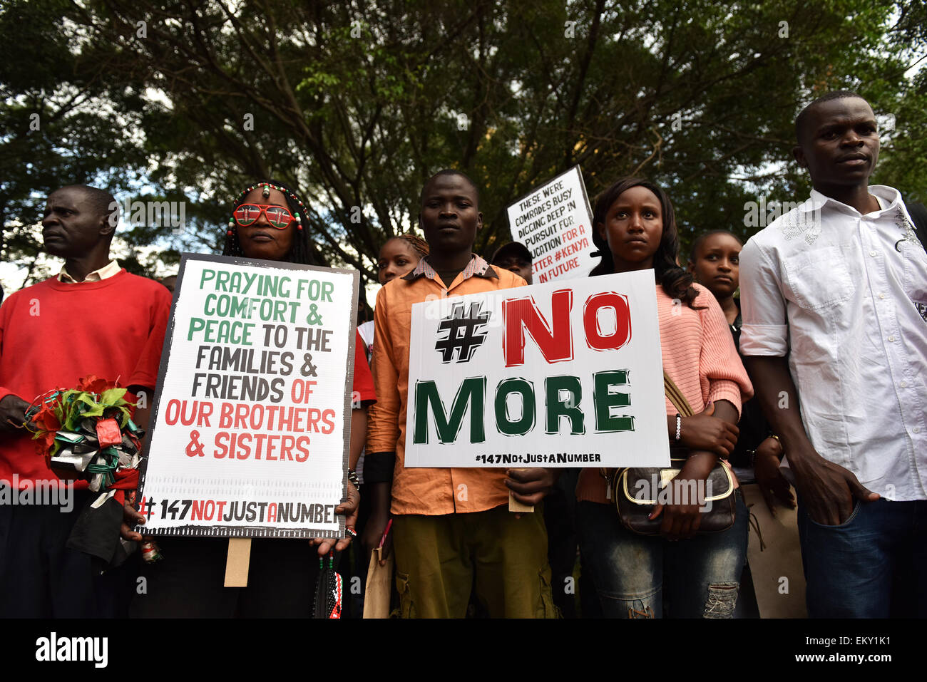 Nairobi, Kenya. 14th Apr, 2015. Local people attend a Garissa Memorial ...