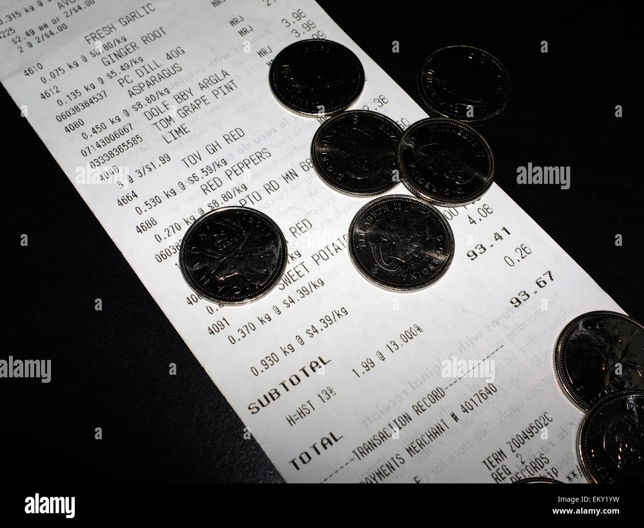 Grocery receipt hi-res stock photography and images - Alamy