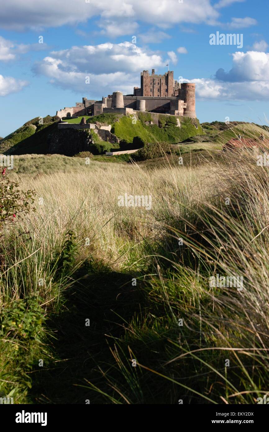 Castle In Bamborough, Northumberland, England Stock Photo - Alamy