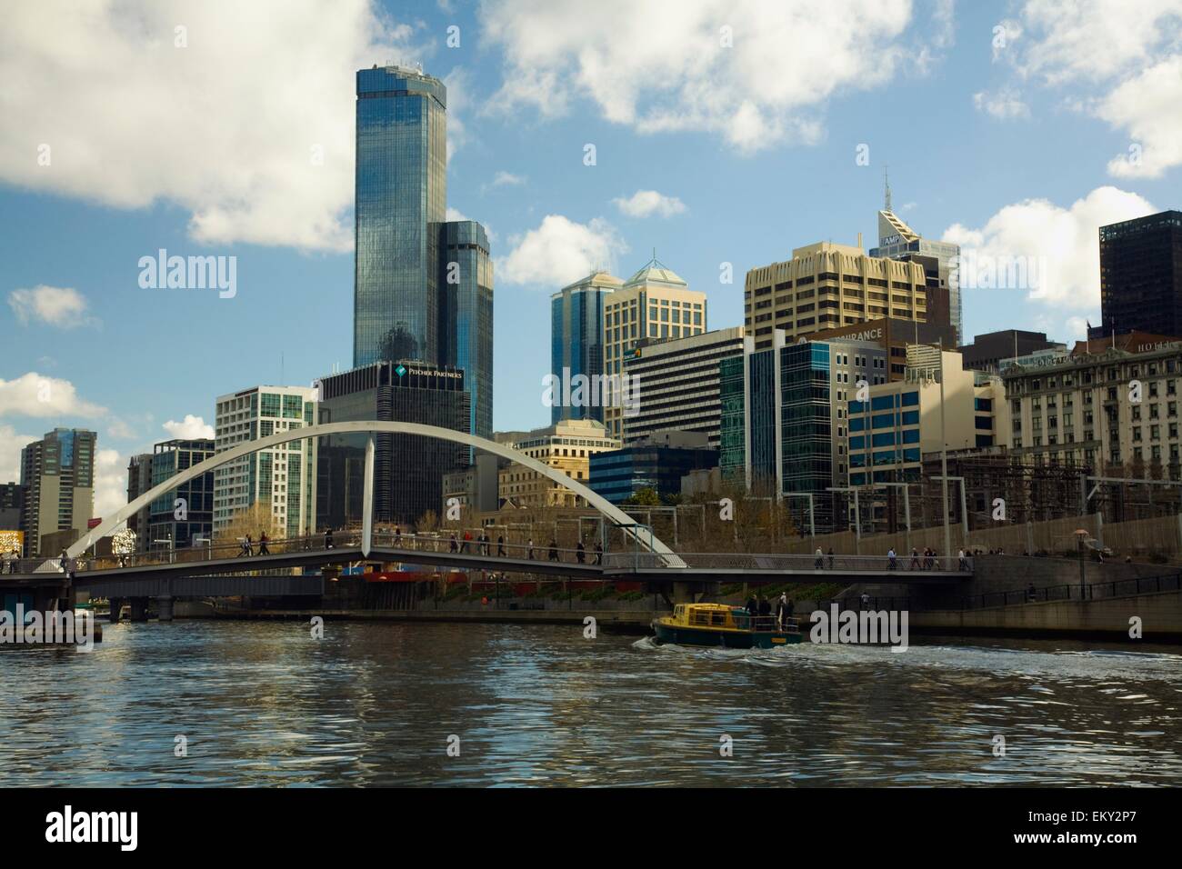 Pedestrian Bridge, Yarra River, Melbourne, Australia Stock Photo - Alamy