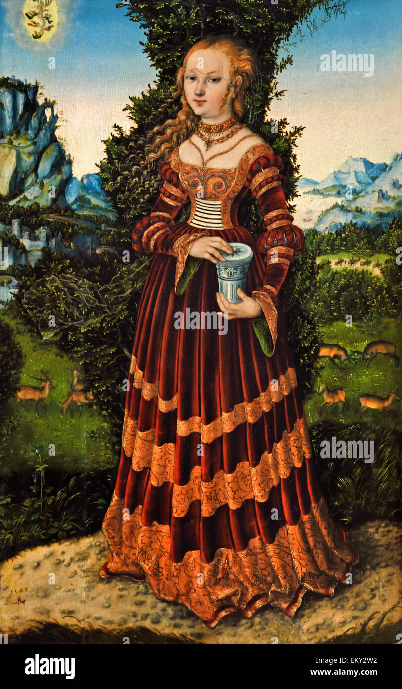 Lucas Cranach the Elder ( Kronach 1472 – 1553 Weimar ) St Magdalen 1525 ...