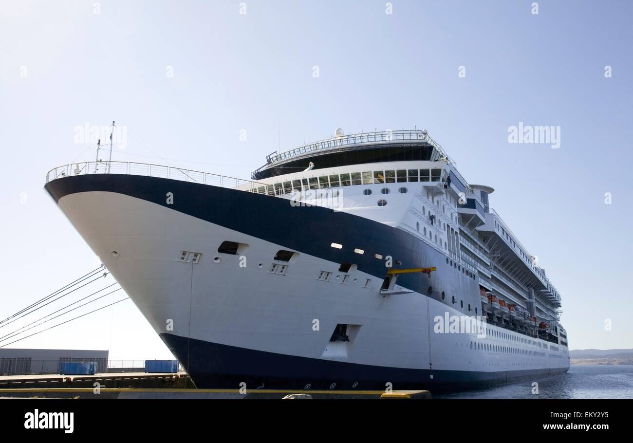 Ship At Dock Stock Photo - Alamy