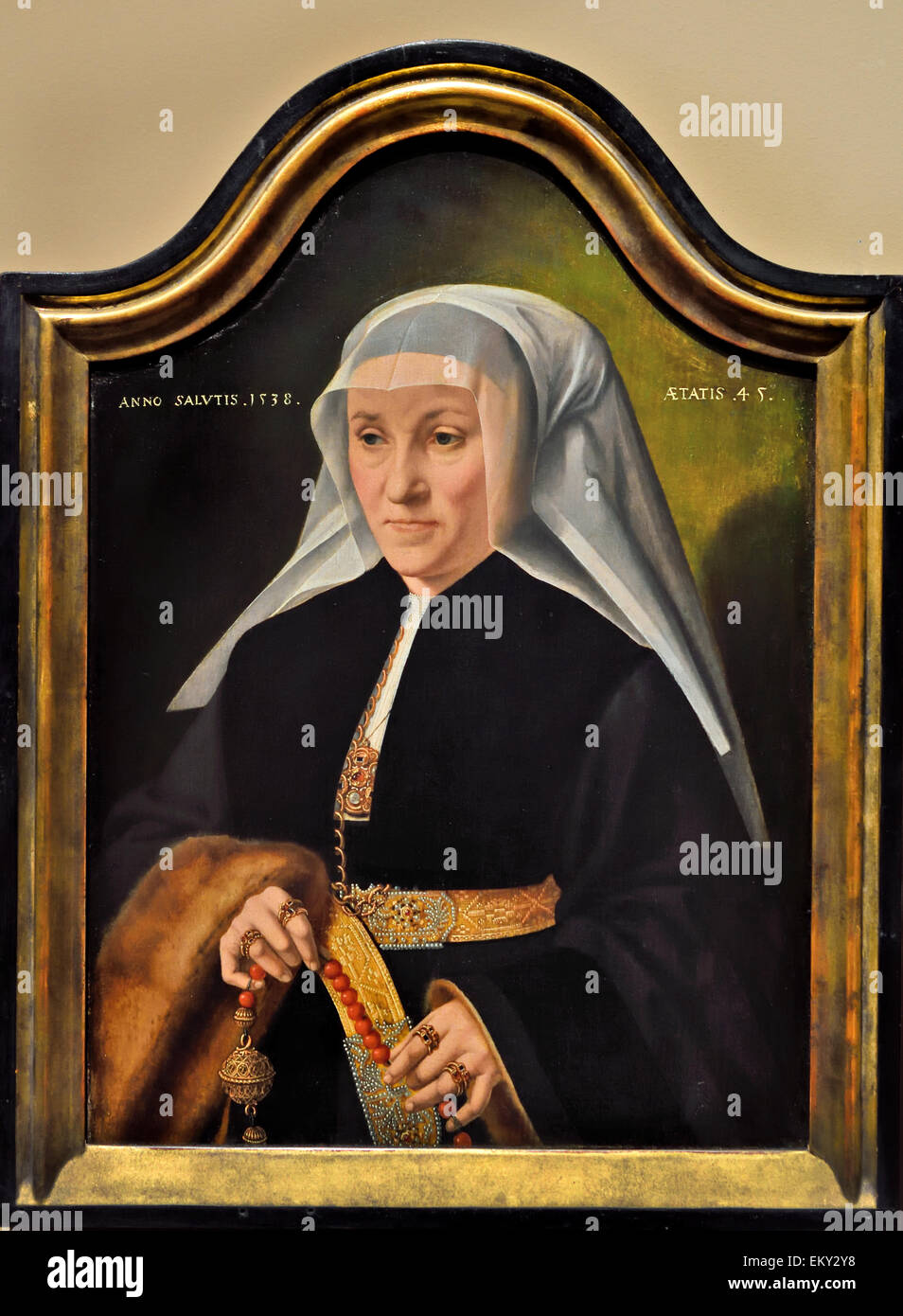 Portrait of a 45 Year old Woman 1538 Bartholomäus Bruyn (1493–1555 ...