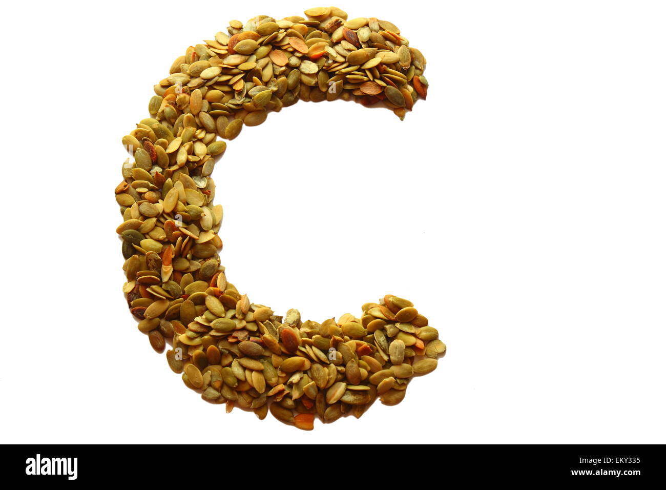 laid out on a white background letter c Stock Photo - Alamy