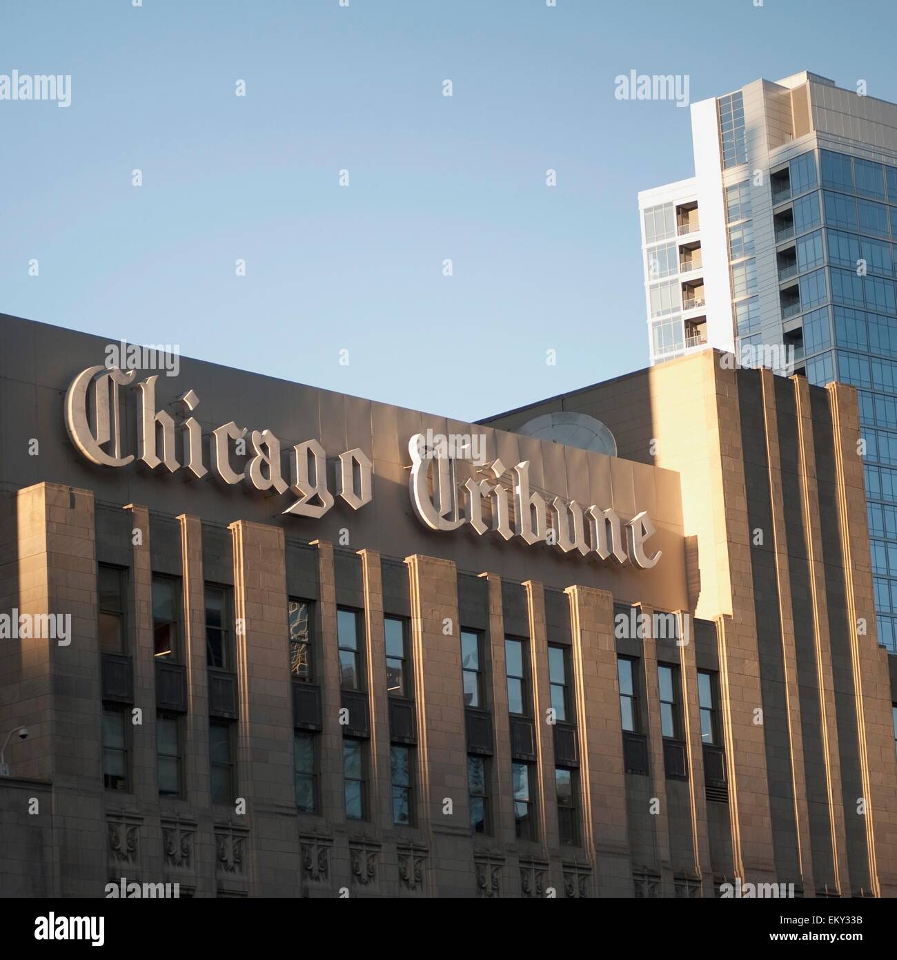 Chicago Tribune Building, Chicago, Illinois, Usa Stock Photo - Alamy