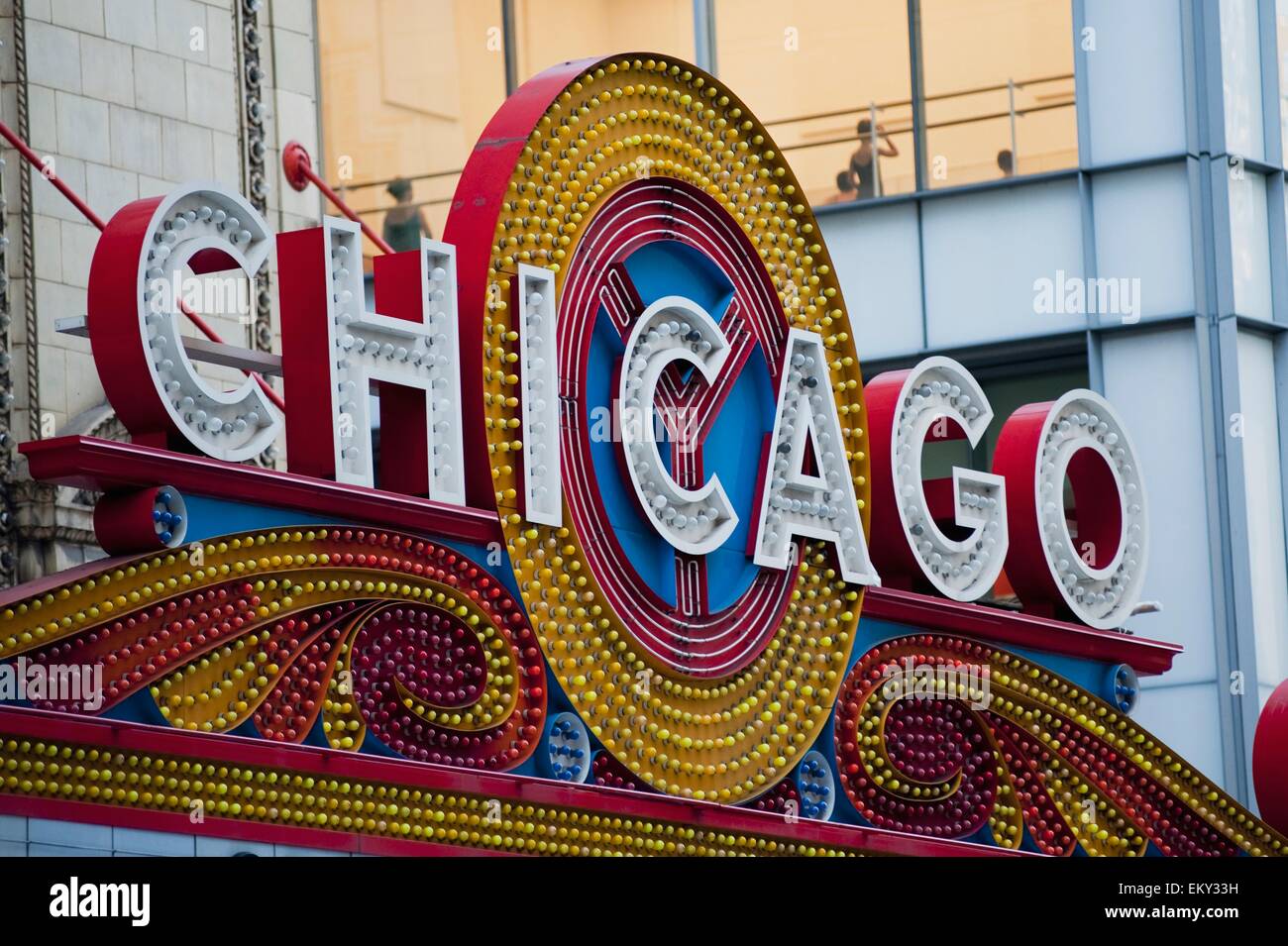 Chicago' Sign, Chicago, Illinois, Usa Stock Photo - Alamy