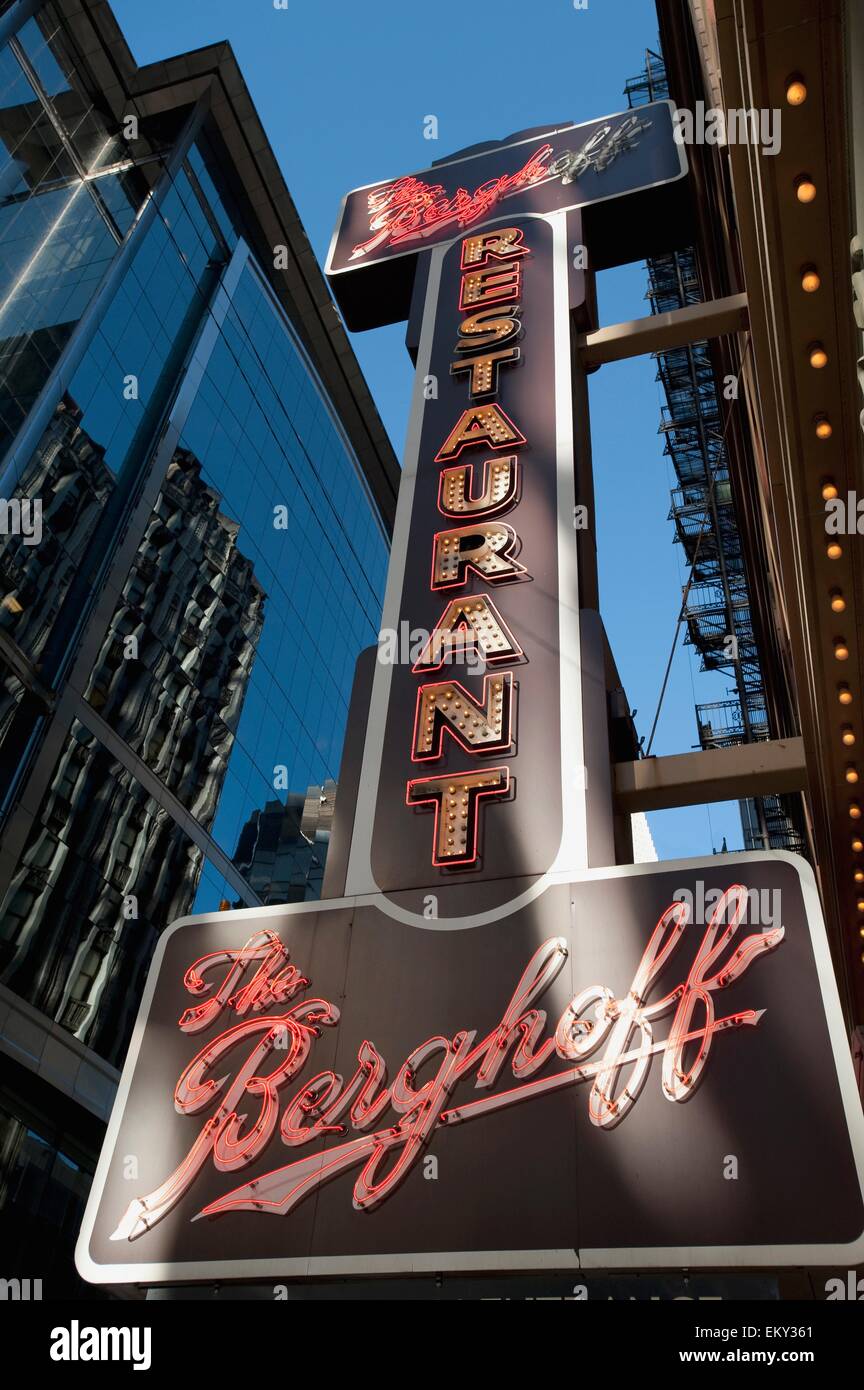 Restaurant Sign, Chicago, Illinois, Usa Stock Photo - Alamy