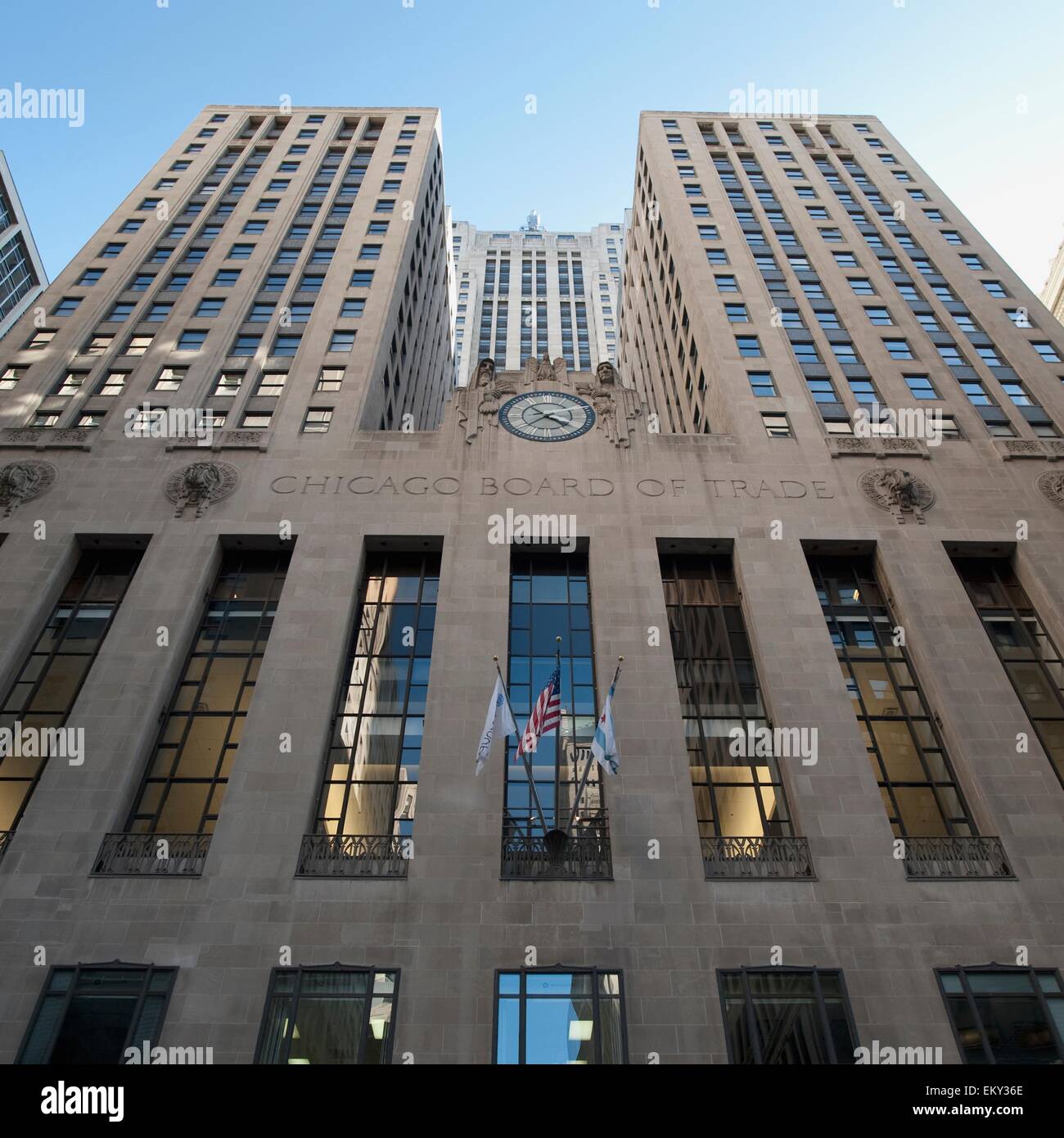 Art Deco Board Of Trade Building, Chicago, Illinois, Usa Stock Photo ...