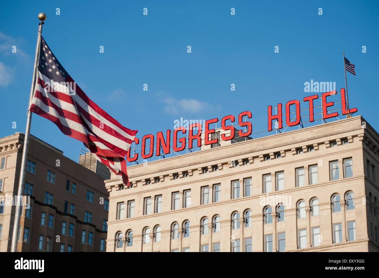 Congress Hotel, Chicago, Illinois, Usa Stock Photo - Alamy