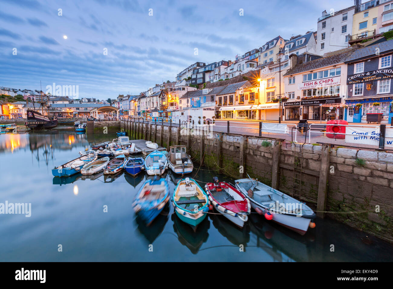 Brixham harbour, South Devon, England, United Kingdom, Europe Stock ...