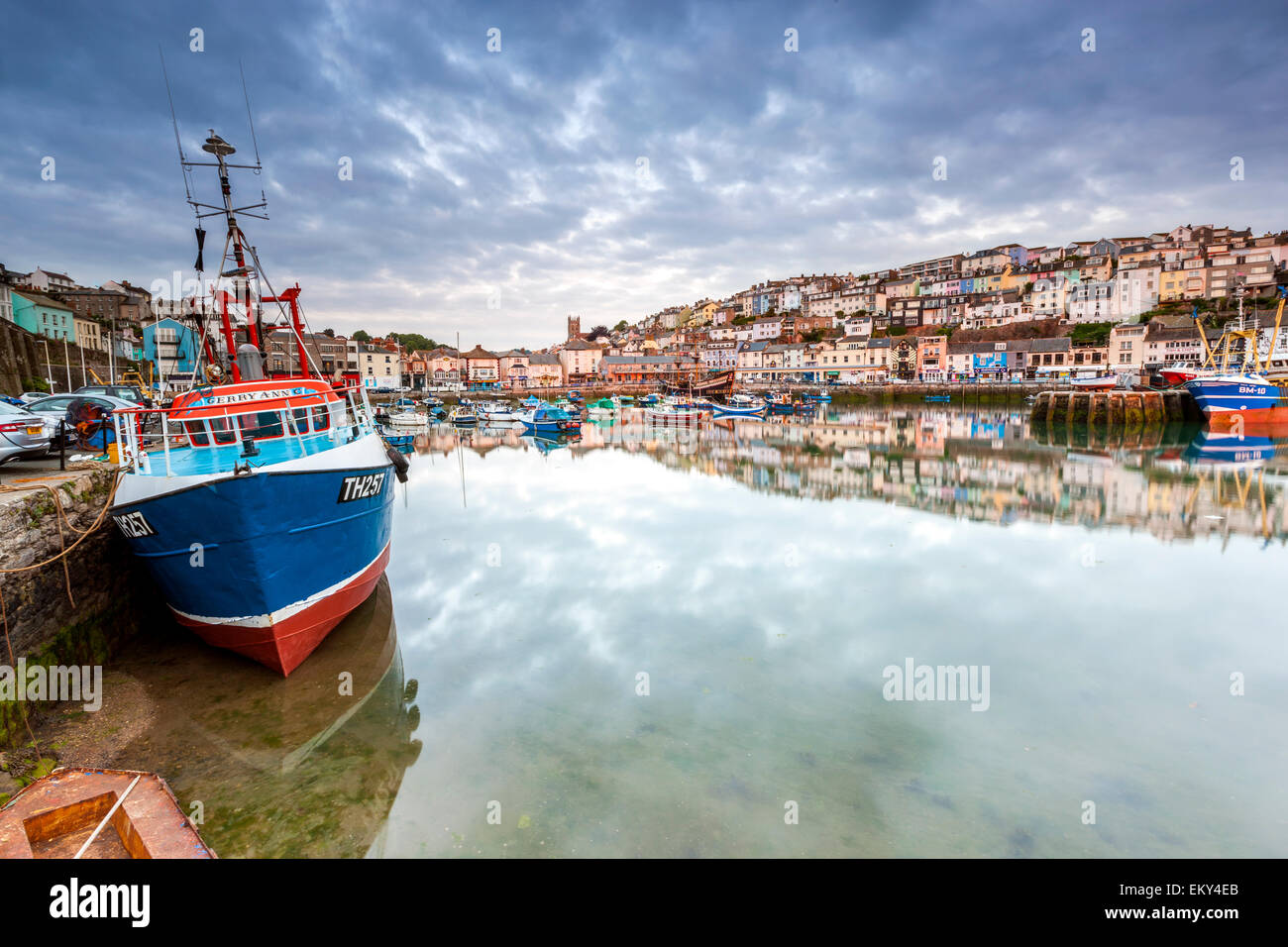 Brixham harbour, South Devon, England, United Kingdom, Europe Stock ...