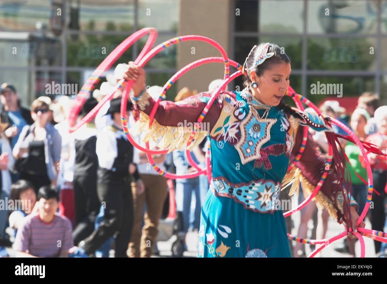 Native Hoop Dancer, Calgary Stampede Rodeo, Calgary, Alberta, Canada ...