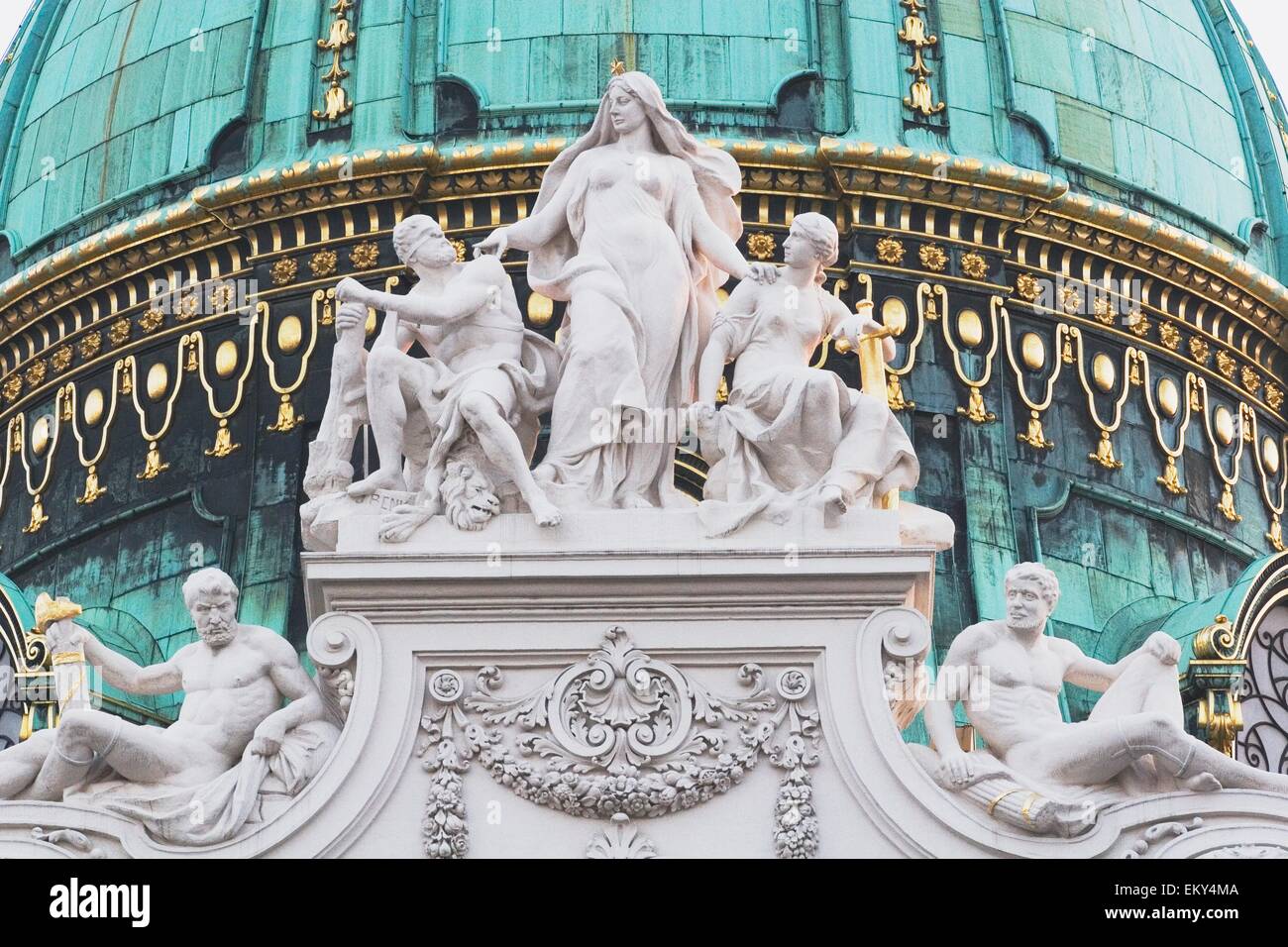Statues And Dome, Vienna, Austria Stock Photo - Alamy