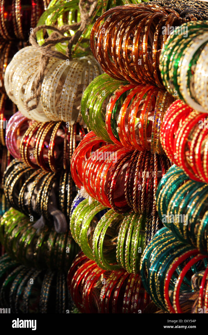 Indian bangles sold in a market in Jodhpur Stock Photo - Alamy