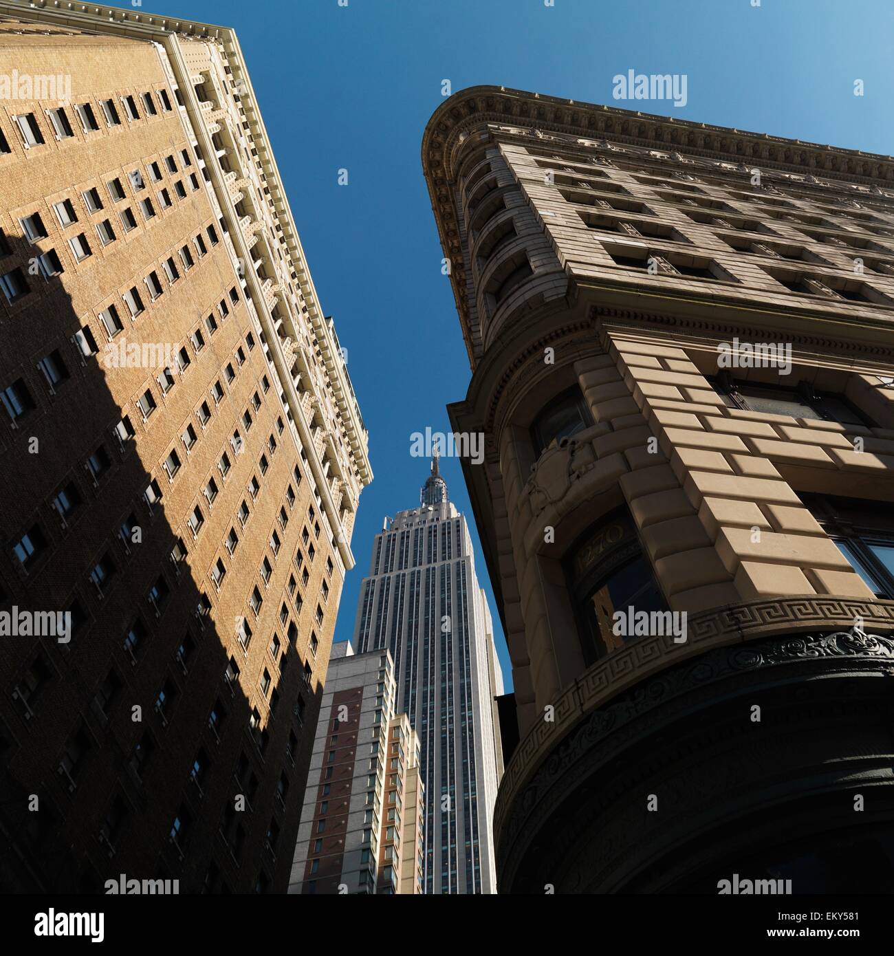 Low Angle View Of The Empire State Building, Manhattan, New York, Usa ...