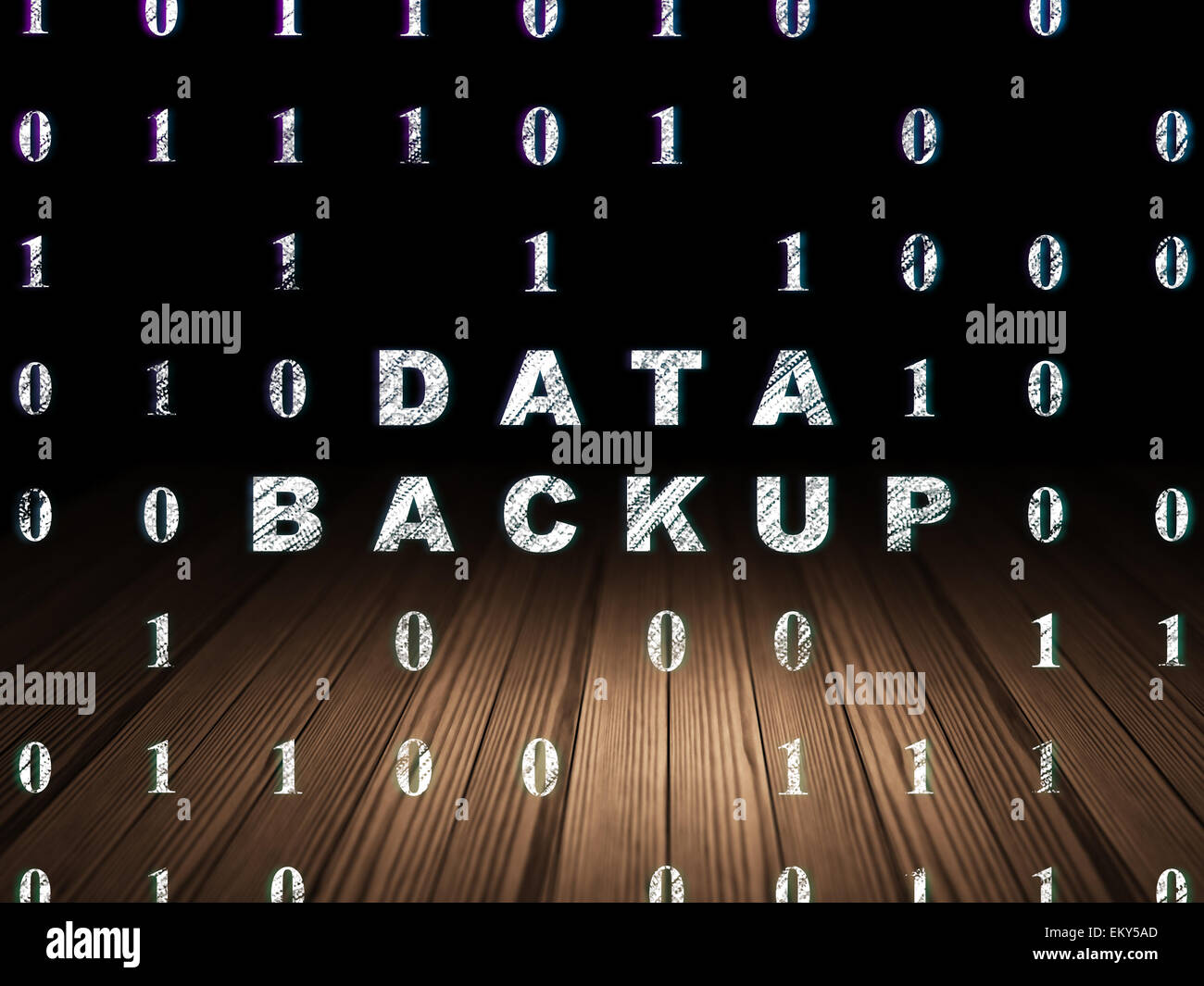 Information concept: Data Backup in grunge dark room Stock Photo - Alamy