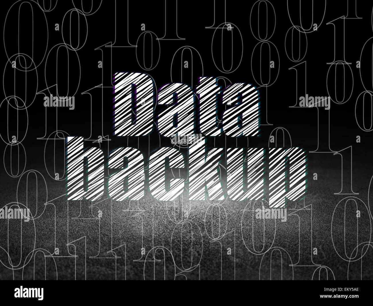 Data concept: Data Backup in grunge dark room Stock Photo - Alamy