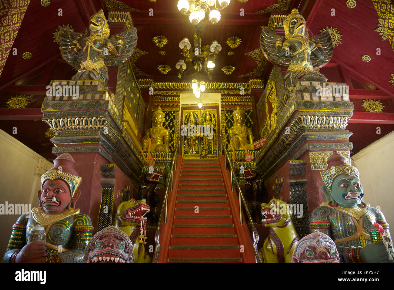 Inside the Vihara Phra Ma temple in Nakhon Si Thammarat, Thailand Stock ...
