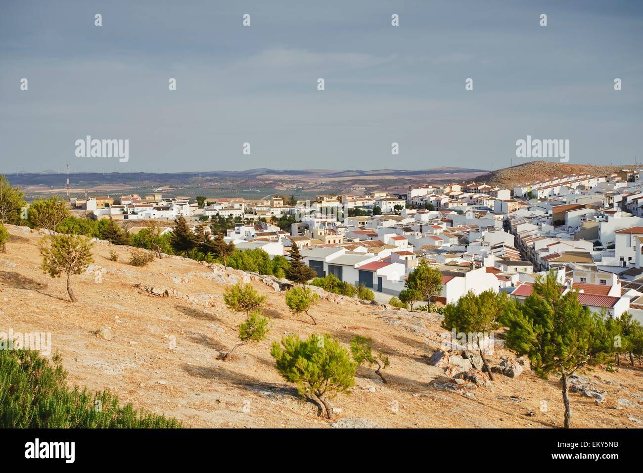 Early Morning View Over Village, Teba, Malaga, Spain Stock Photo - Alamy