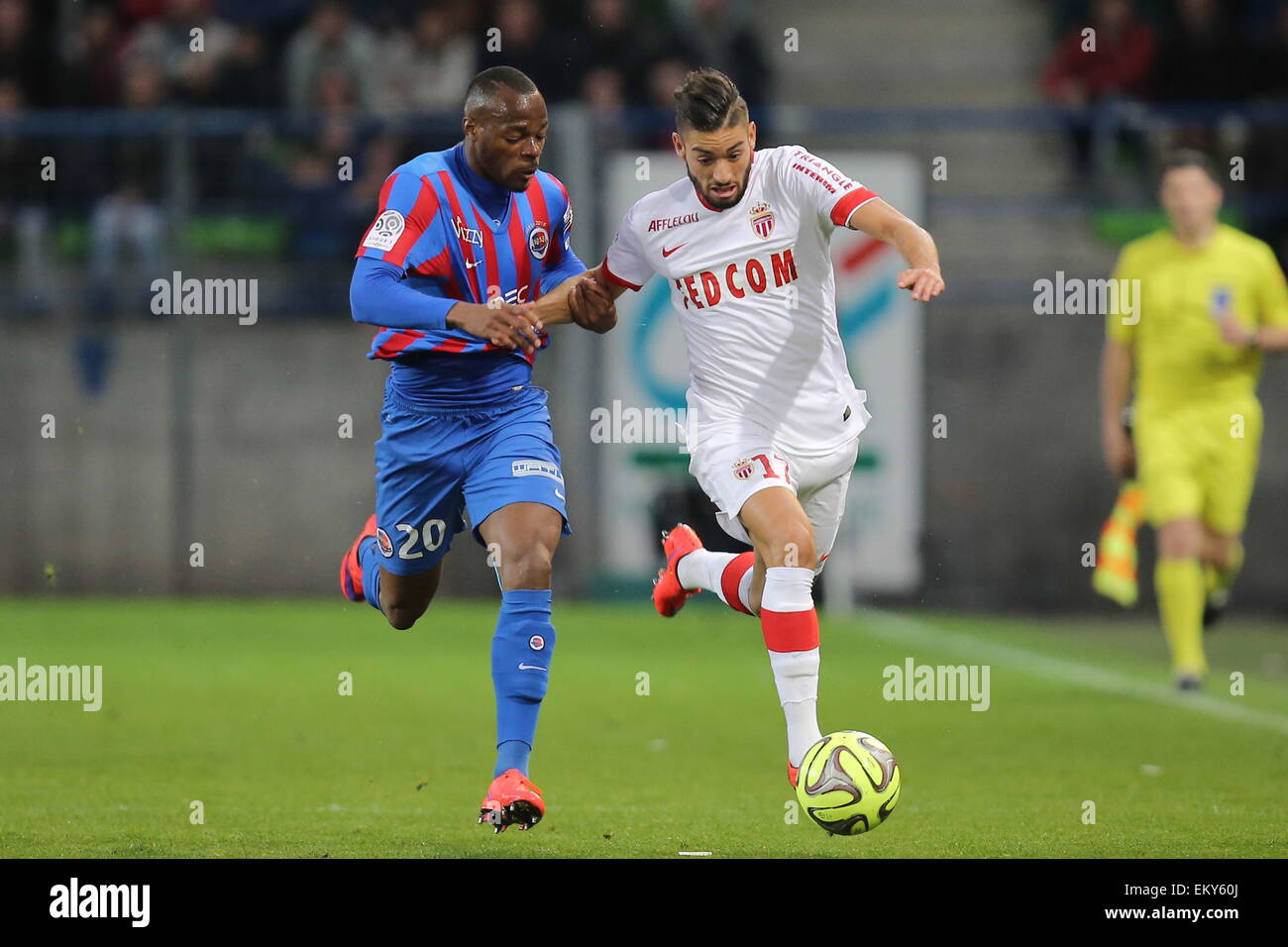 Yannick FERREIRA CARRASCO/Herve BAZILE - 10.04.2015 - Caen/Monaco - 32e ...