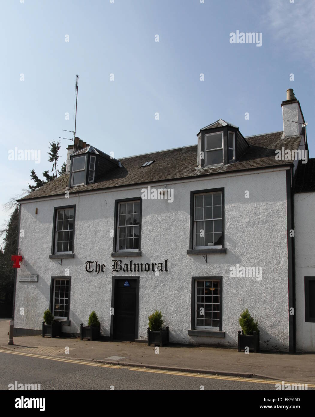 Exterior of The Balmoral pub Rattray Scotland April 2015 Stock Photo ...