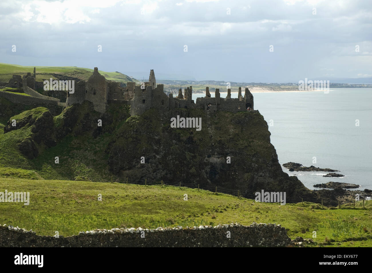 Ruins Of Dunluce Castle, Northern Ireland, United Kingdom Stock Photo ...