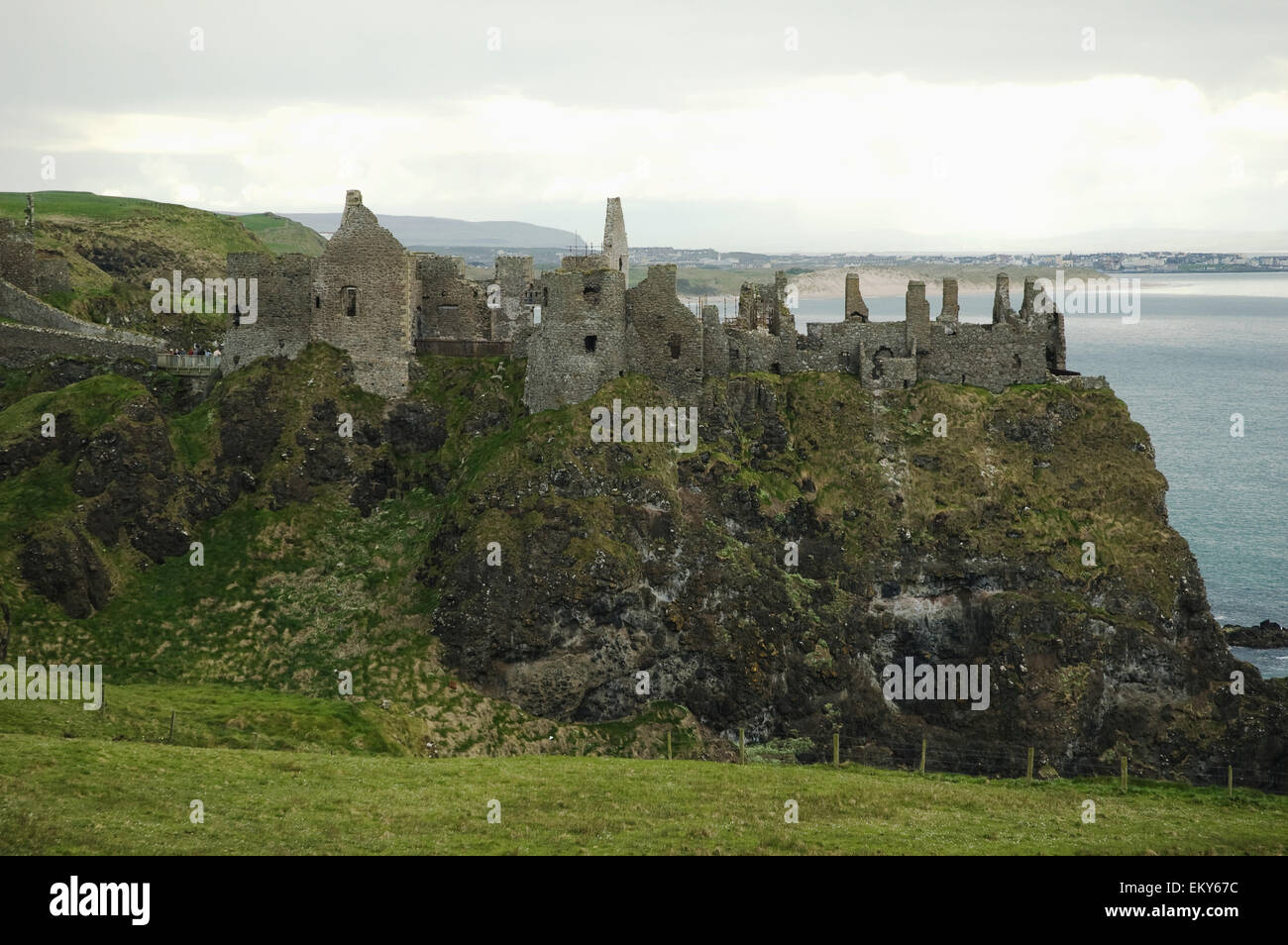 Ruins Of Dunluce Castle, Northern Ireland, United Kingdom Stock Photo ...
