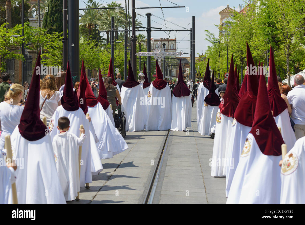 Procession during Semana Santa; Seville, Spain Stock Photo - Alamy