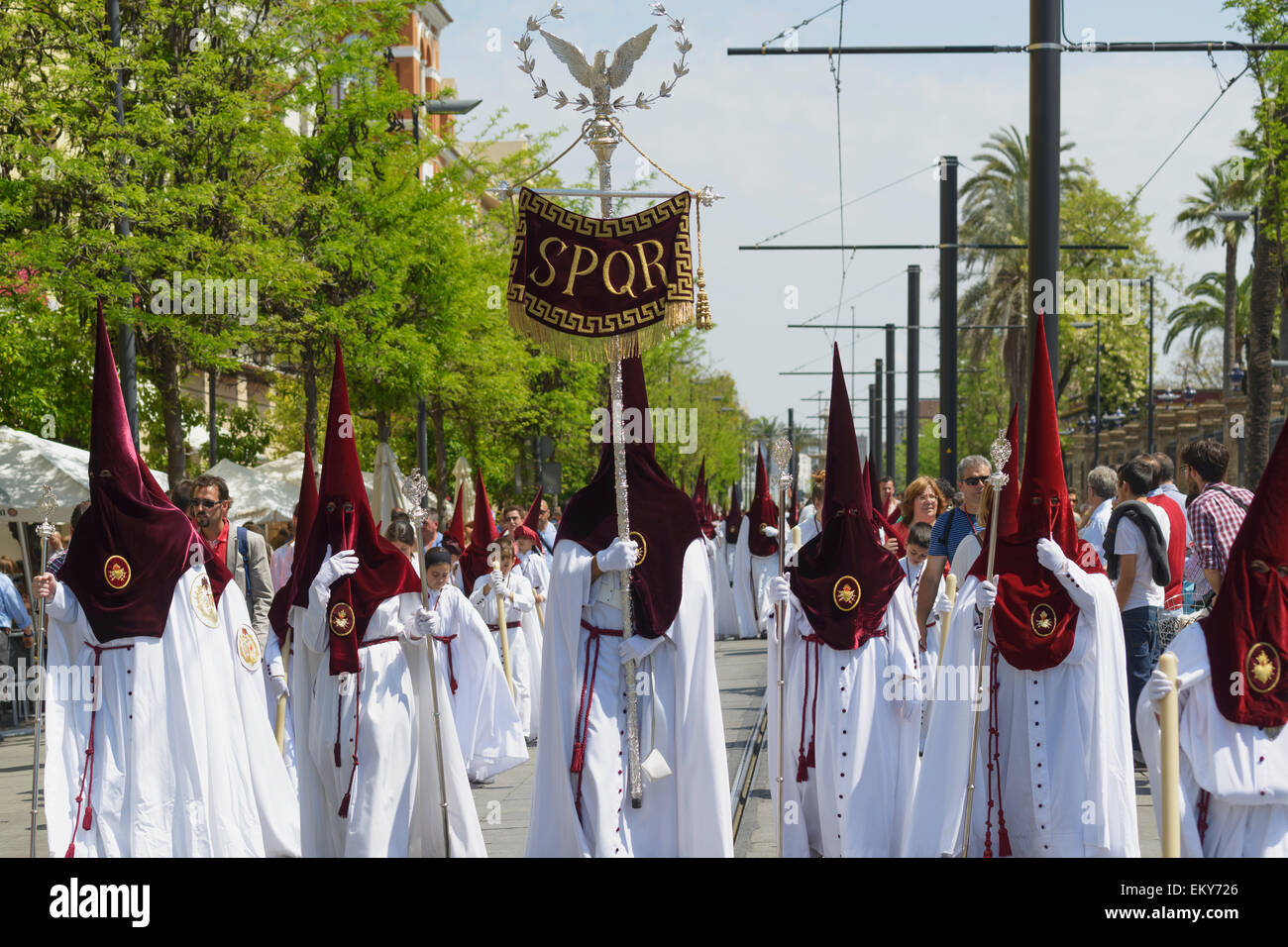 Procession during Semana Santa; Seville, Spain Stock Photo - Alamy
