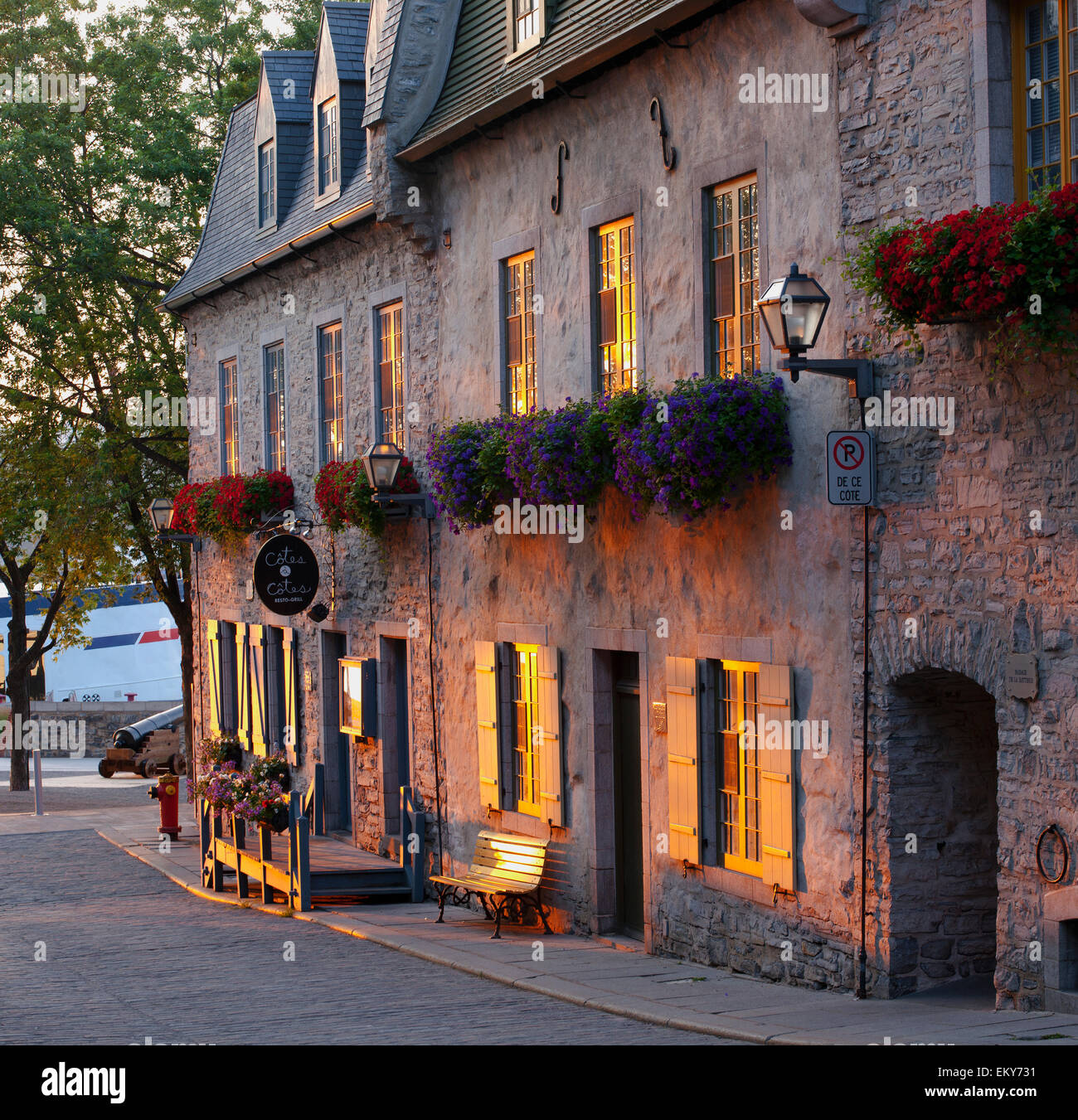 Rue sous-le-fort, Lower Town; Quebec City, Quebec, Canada Stock Photo ...