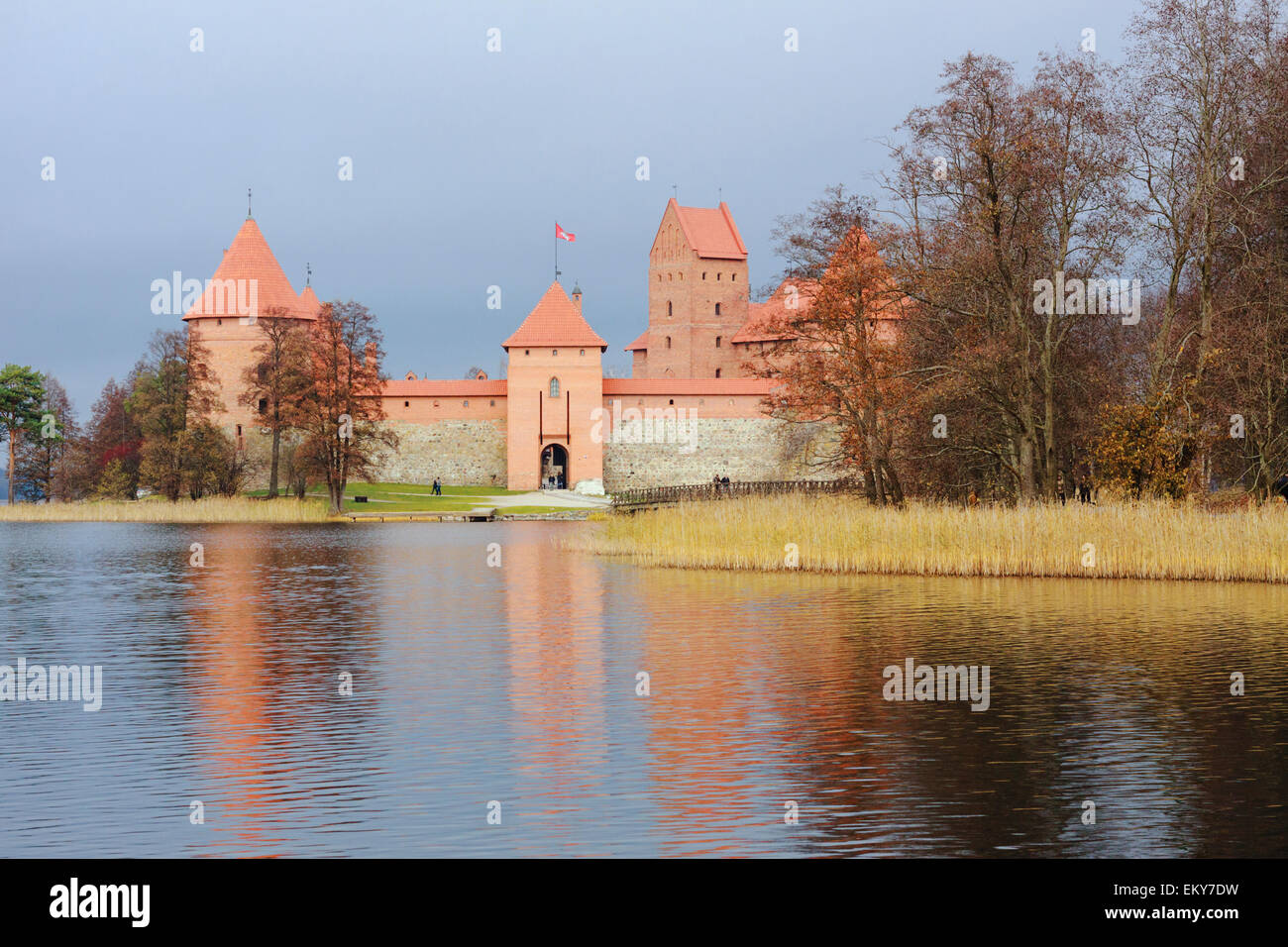 Trakai castle and lake, Lithuania Stock Photo - Alamy