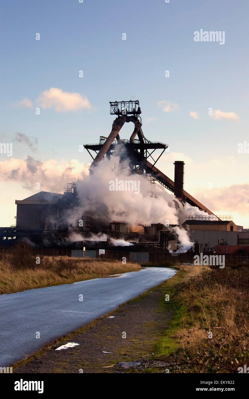 Teesside, England; Steam Coming From A Refinery Stock Photo - Alamy