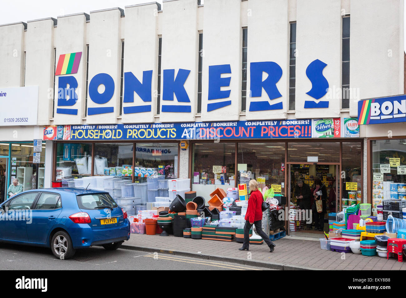 Household products discount store with amusing name, Loughborough Stock ...