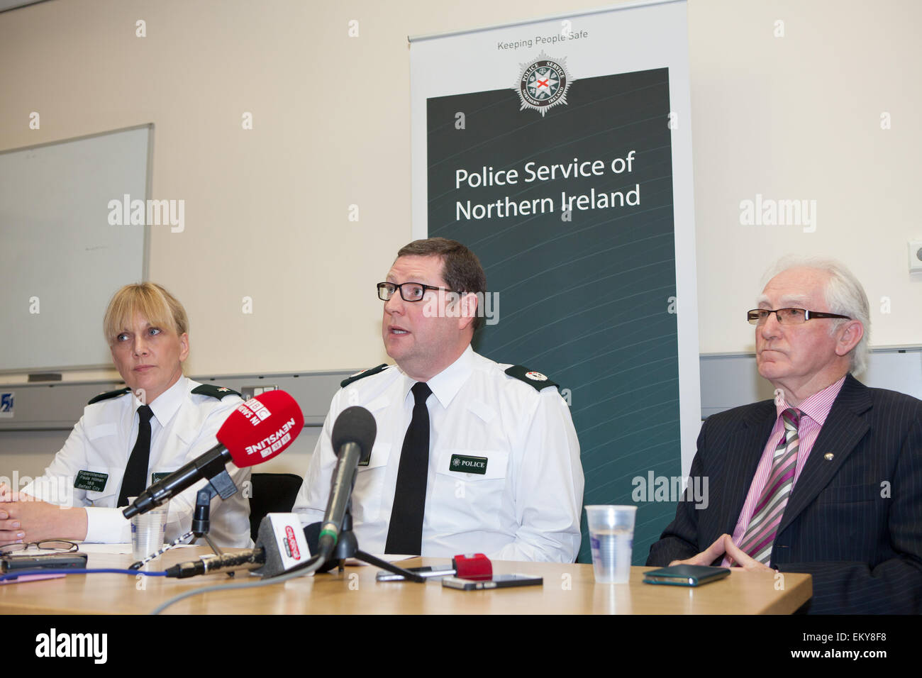 Belfast UK. 14th April 2015. Assistant Chief Constable Stephen Martin ...