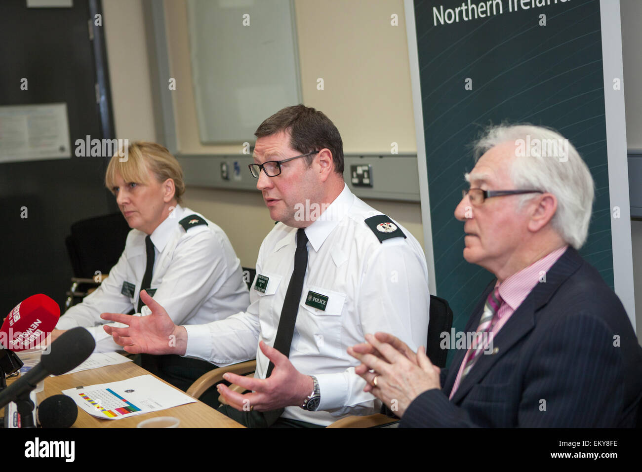 Belfast UK. 14th April 2015. Assistant Chief Constable Stephen Martin ...