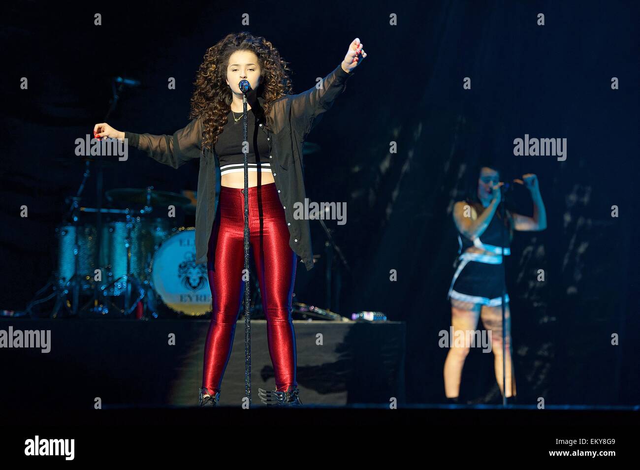 UK singer Ella Eyre performs live at Glasgow SSE Hydro on Tuesday 14th ...