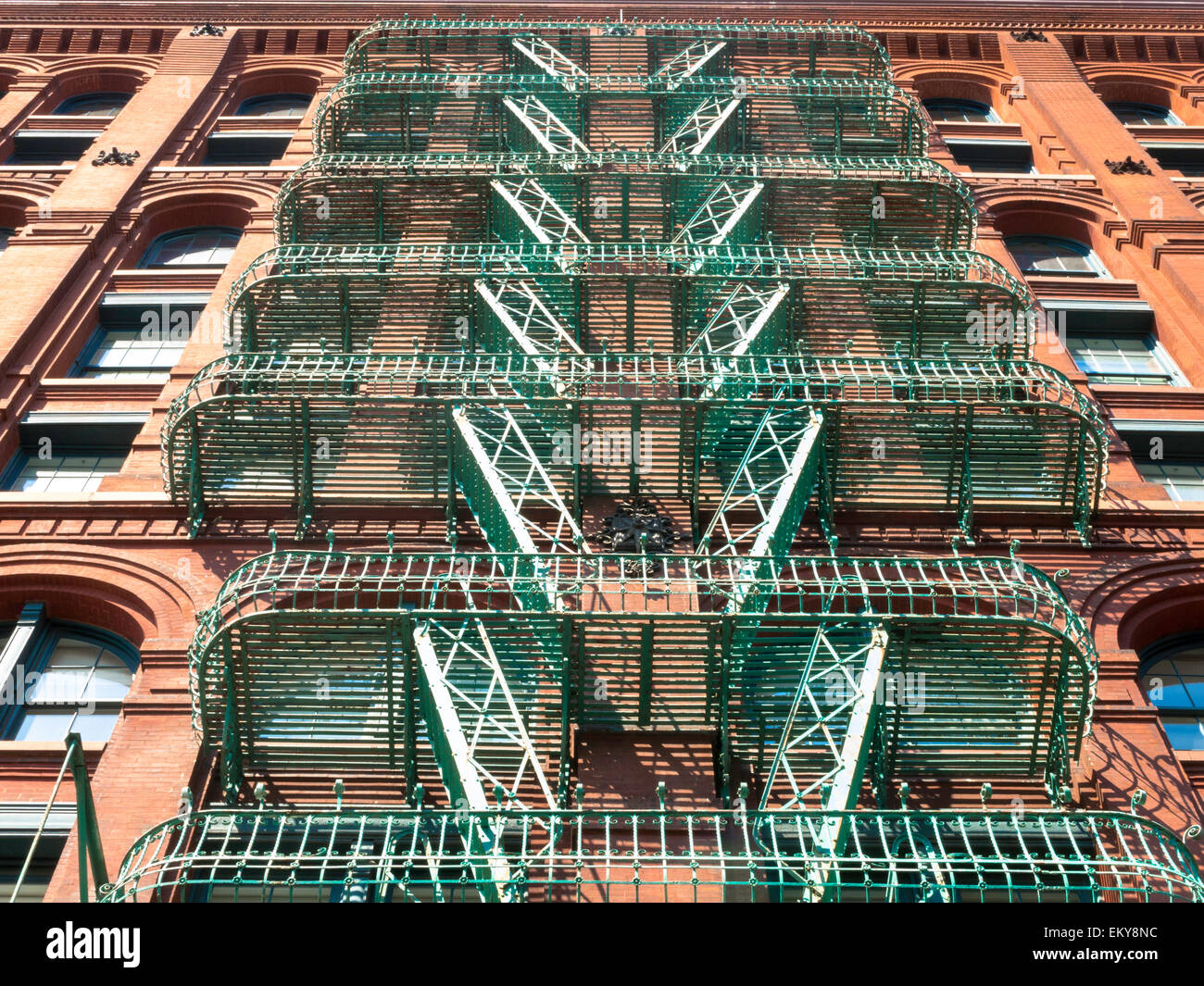 Fire Escape, The Puck Building, NYC Stock Photo - Alamy