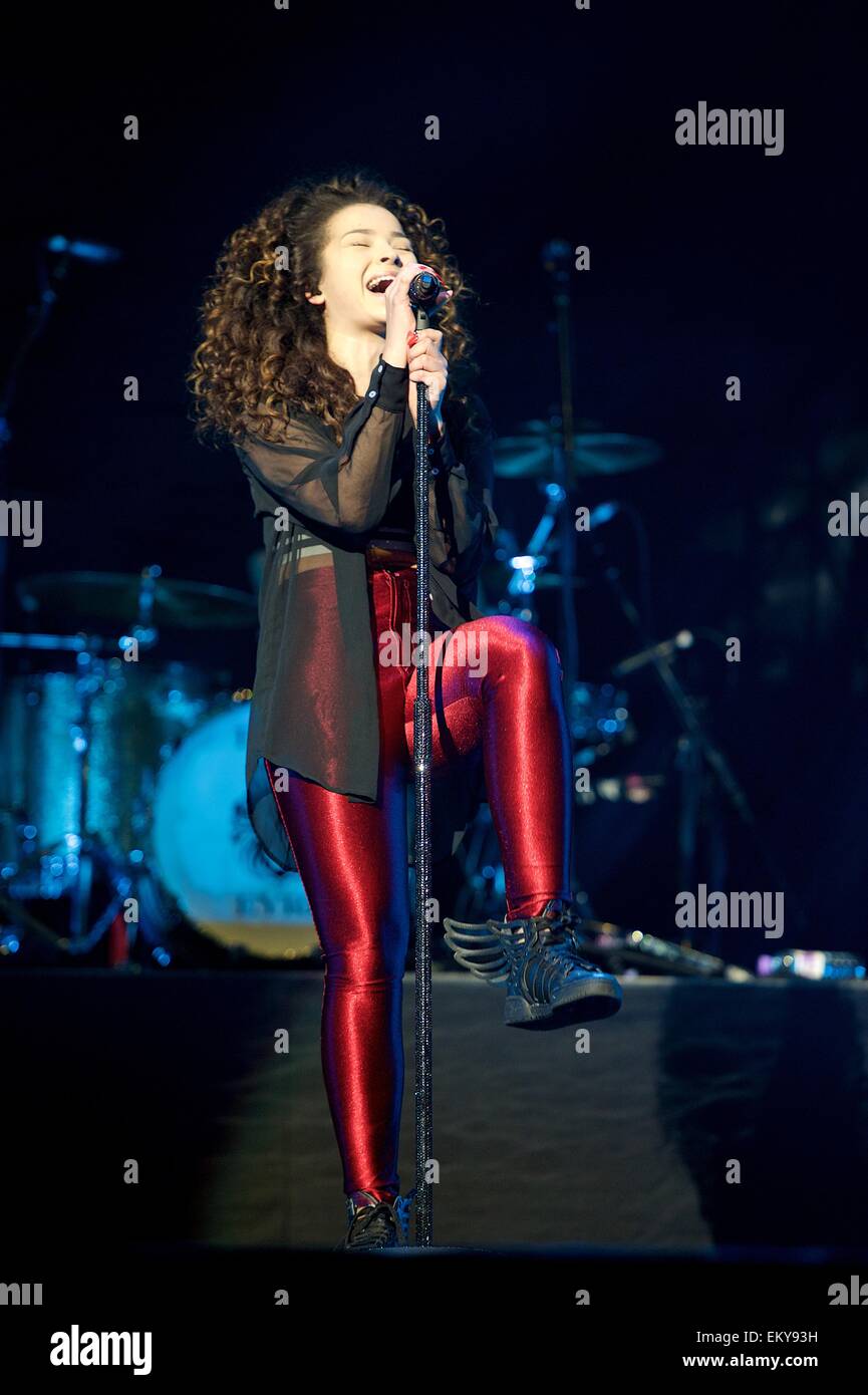 UK singer Ella Eyre performs live at Glasgow SSE Hydro on Tuesday 14th ...