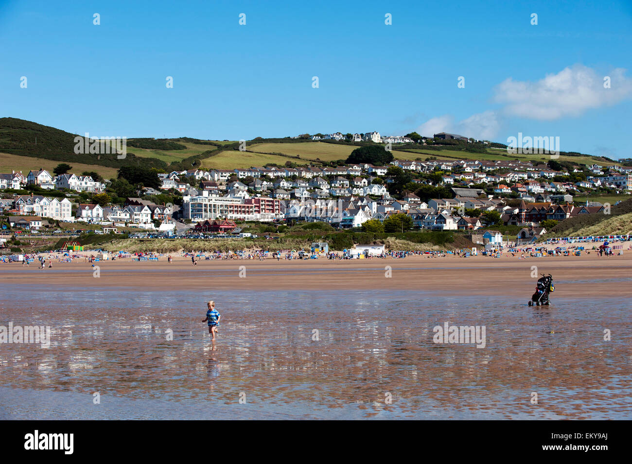 Woolacombe devon town hi-res stock photography and images - Alamy