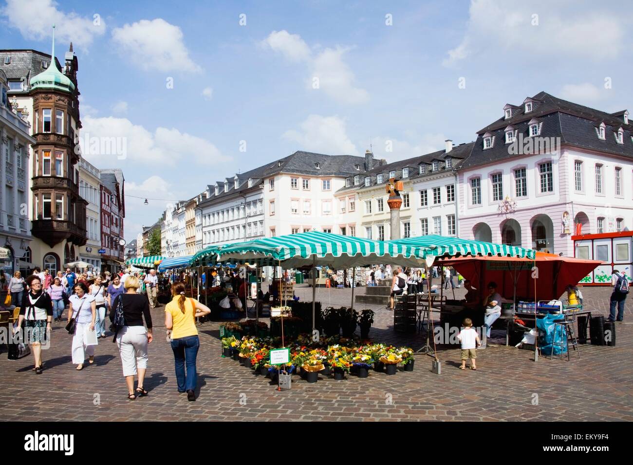 Trier, Rheinland-Pfalz, Germany; The Market Square Stock Photo - Alamy