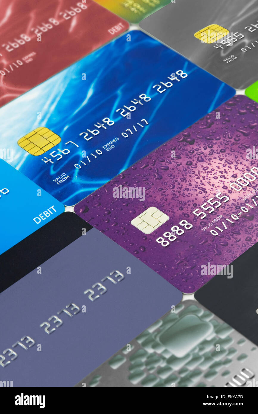 Credit cards and bank cards Stock Photo - Alamy